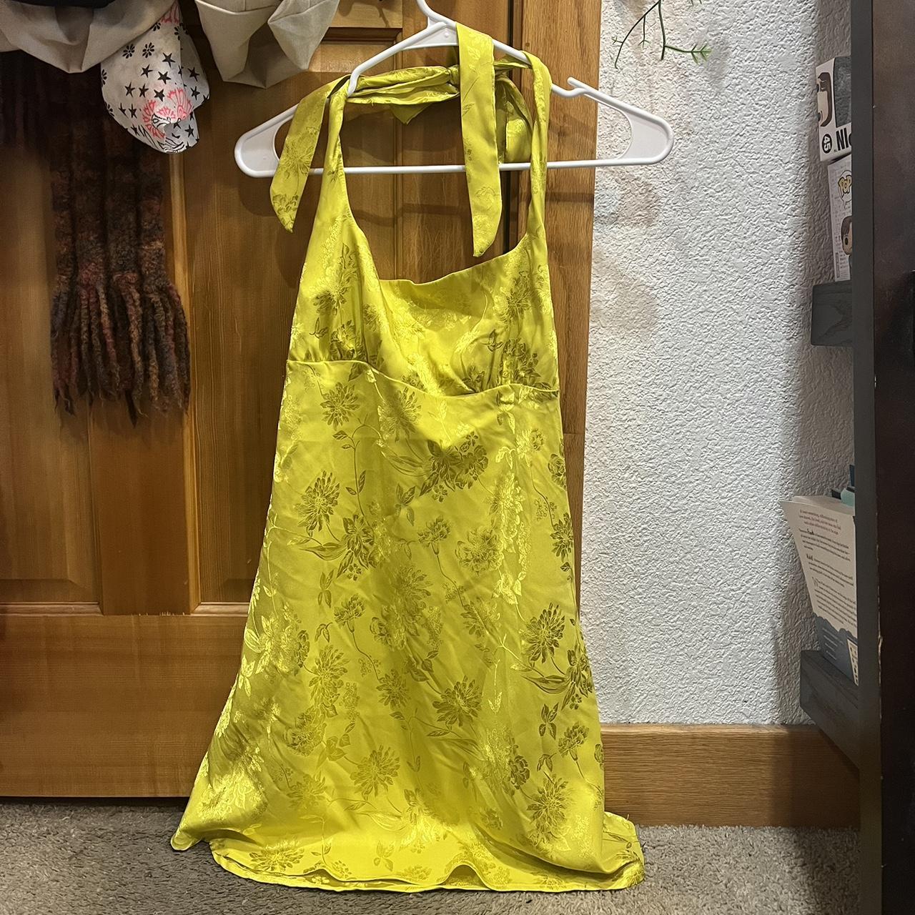 ⋆｡˚ item: yellow silk target dress ⋆｡˚ reason i'm... - Depop