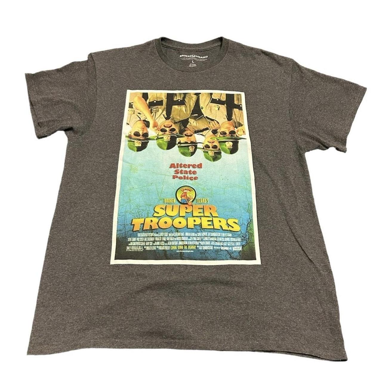 Men’s Large Grey Broken Lizard Altered State Police... - Depop