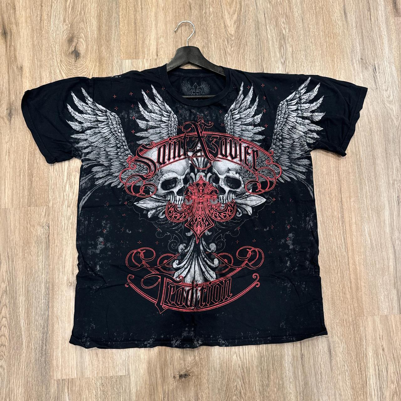 HELLA clean affliction like Y2K graphic tee (Xzavier... - Depop