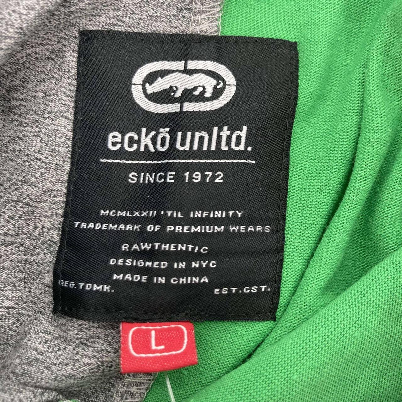 Ecko Unltd. Men's Green and Grey Shirt | Depop