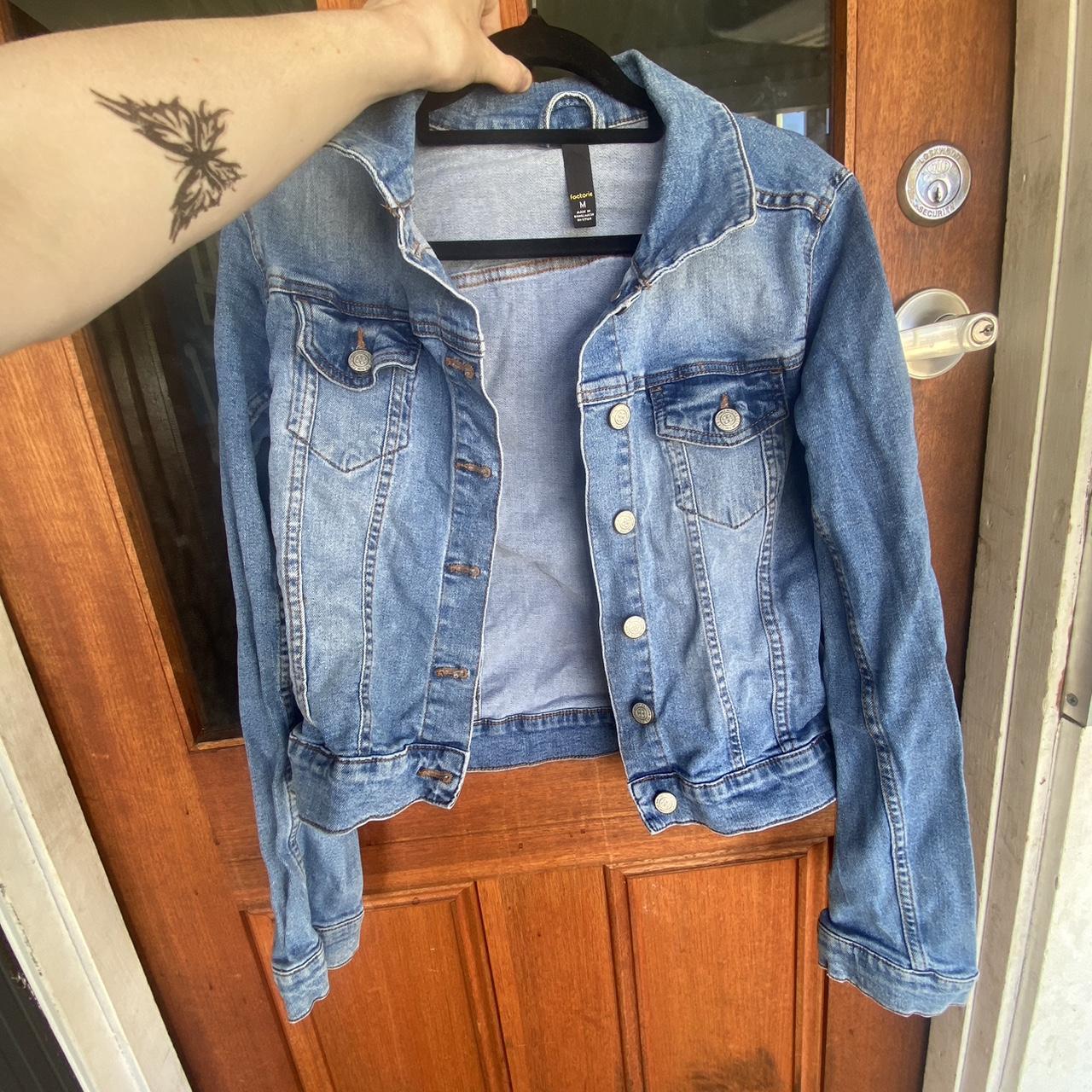 Factorie Denim jacket, it’s a size medium but will... | Depop
