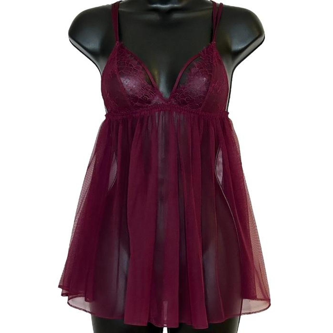 Victoria’s Secret Maroon Lace Slip Dress! This piece... - Depop