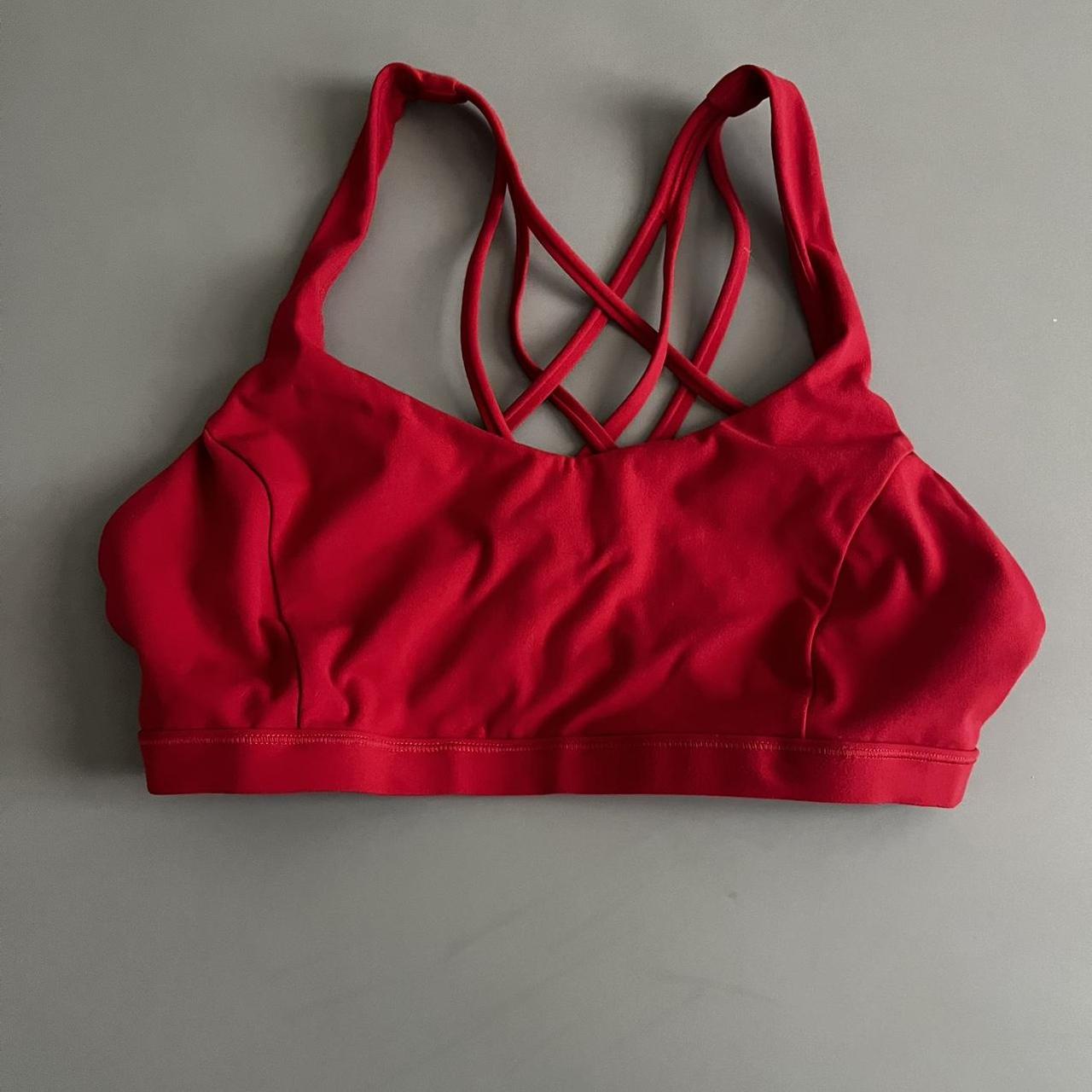 CRZ yoga red sports bra size M #yoga #lululemon - Depop