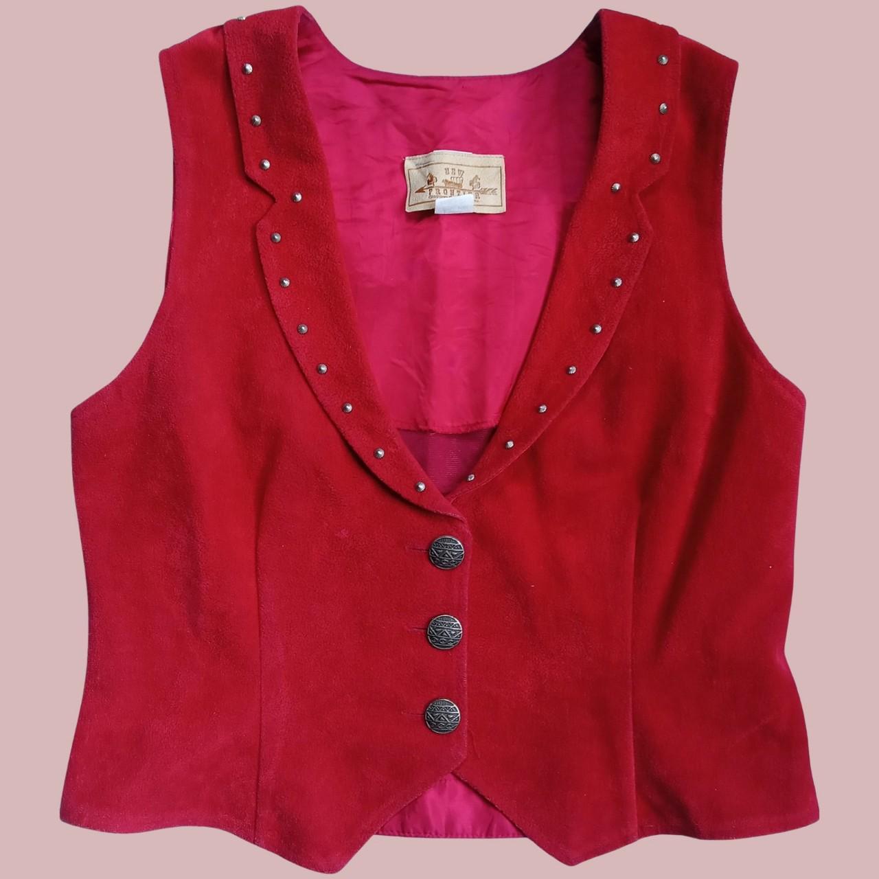 Women's Red Gilet | Depop