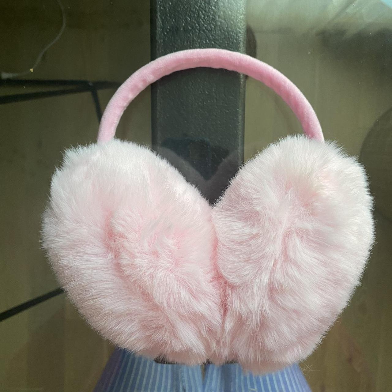 👛 y2k pink ear muffs 👛 Such adorable and fuzzy pink... - Depop