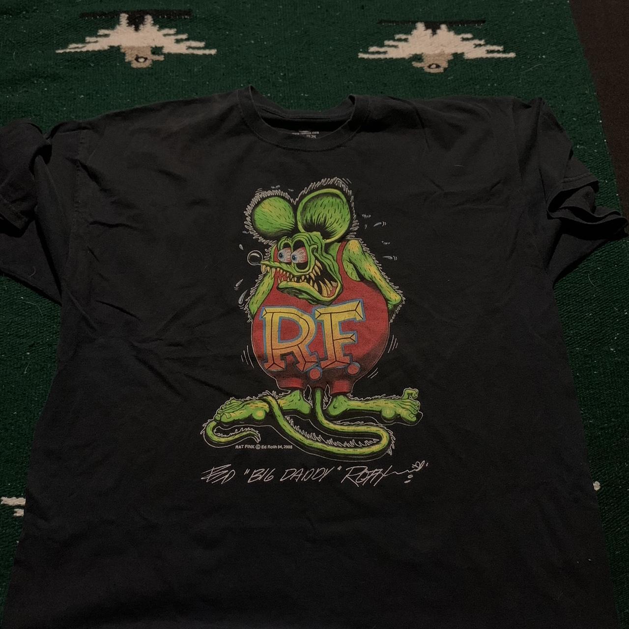 Vintage Rat Fink T Shirt Black 2xl Ratfink Vintage Depop