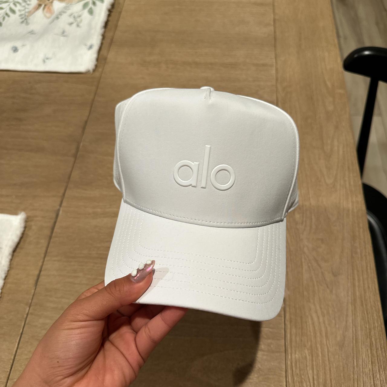 Men’s alo white trucker hat never worn brand new... | Depop