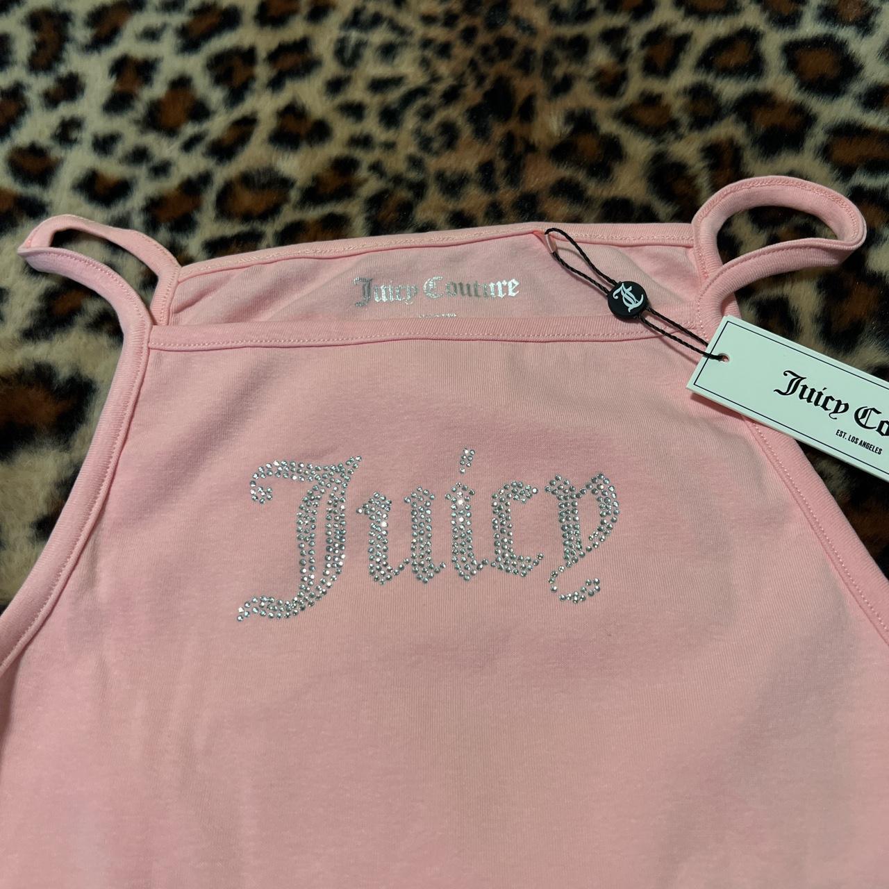 Super cute bedazzled juicy couture baby pink tank... - Depop