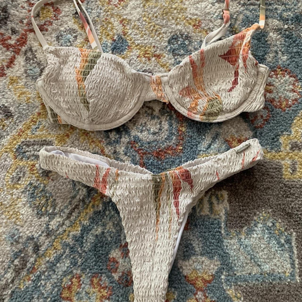 Rusty Women's Cream Bikinis-and-tankini-sets | Depop