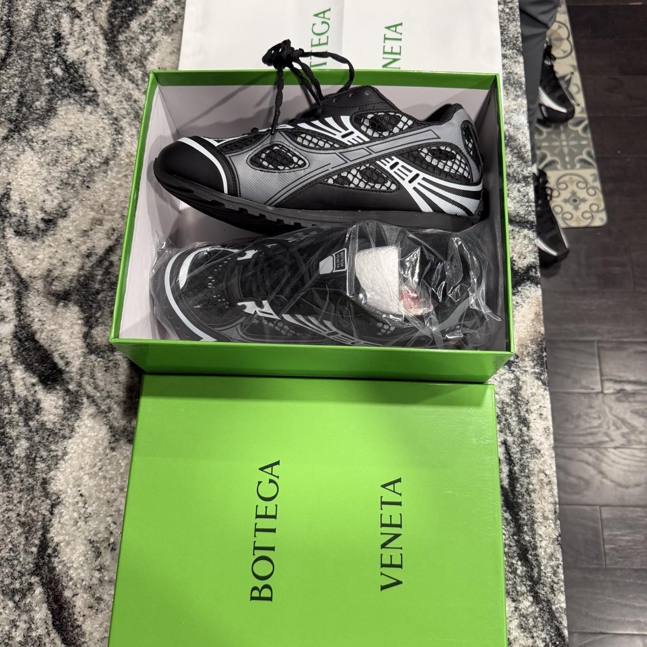 Black And Silver and Grey orbit bottegas Size 43... | Depop