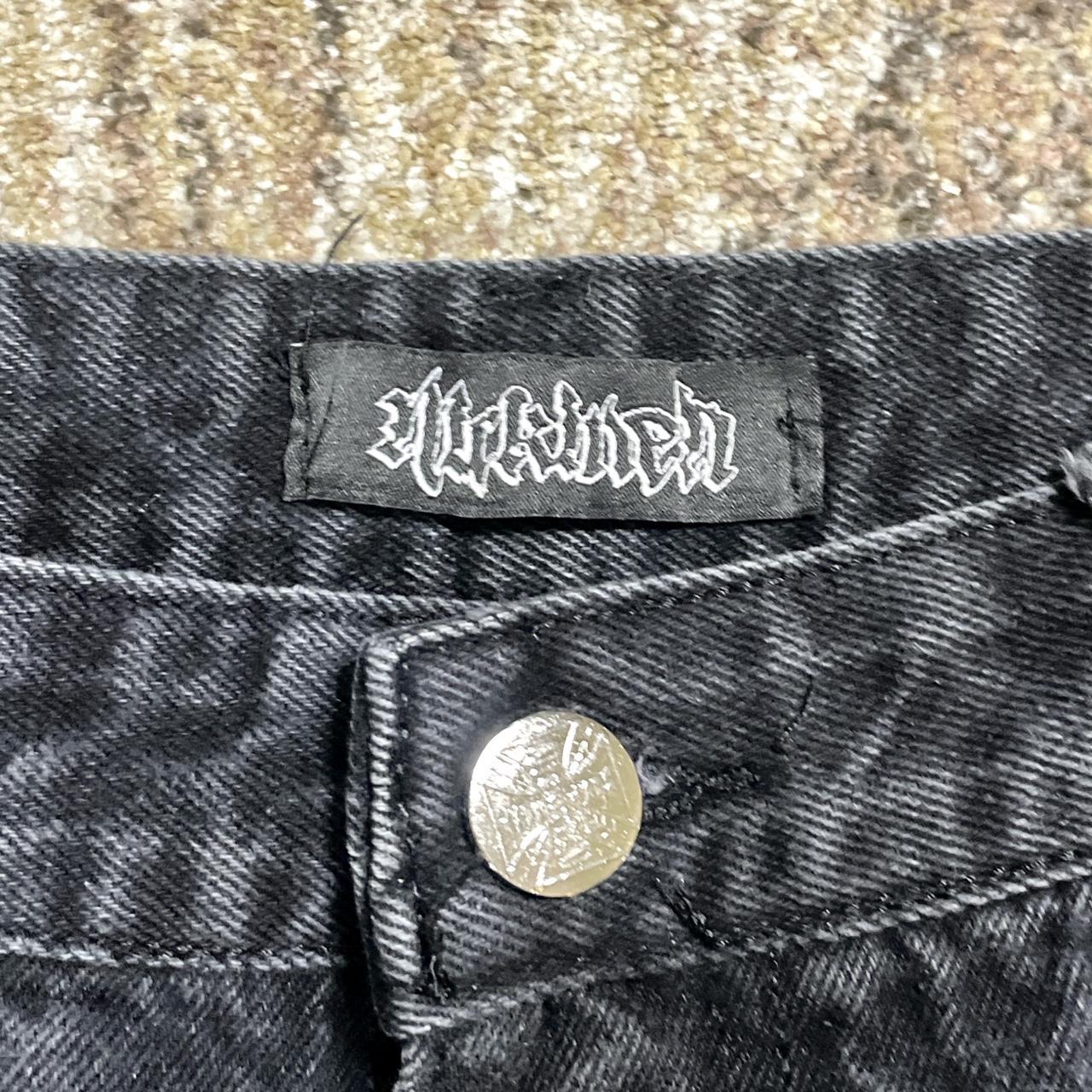 ★nickitten double knee baggy skate jeans •black... | Depop