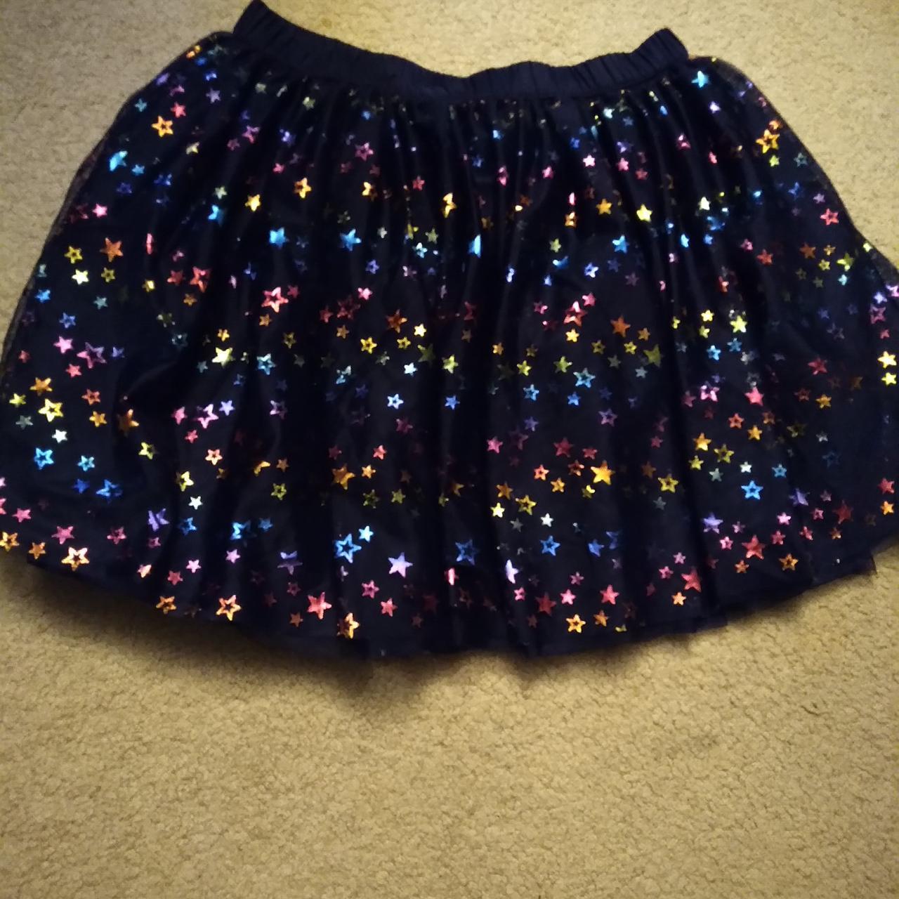 black scene emo kid rave rainbow star tutu - Depop