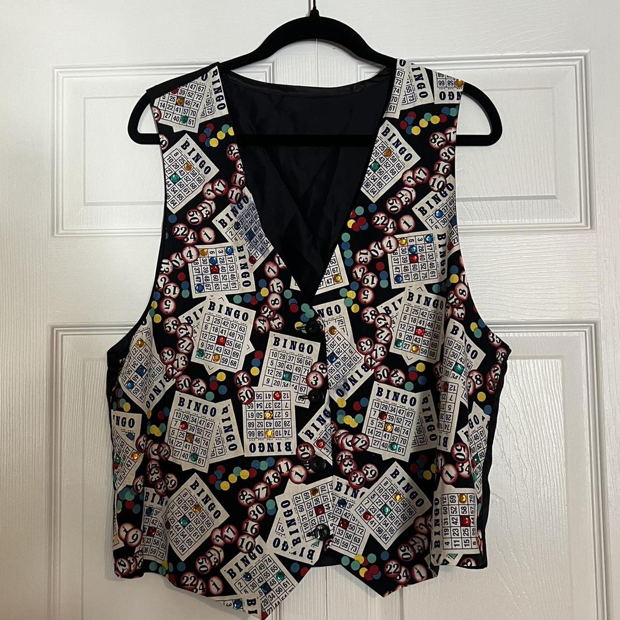 Vintage/Handmade Bingo Vest Insane handmade piece... - Depop