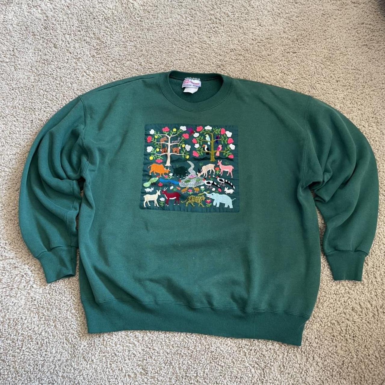 Vintage Hanes crewneck Cool animal graphic... - Depop