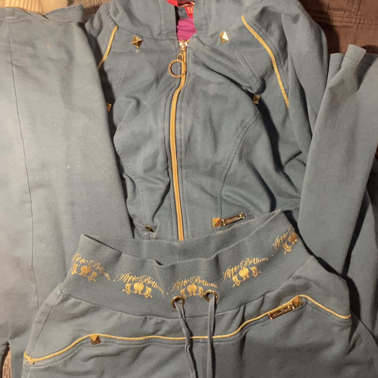 Apple Bottoms Women's Blue Jumpsuit | Depop