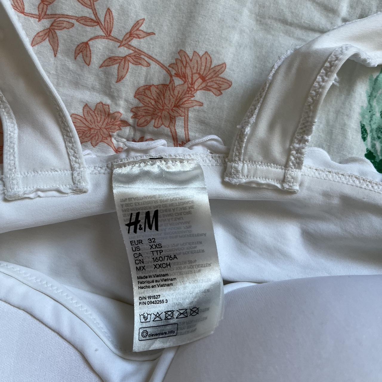 cute H&M white eyelet one piece // has a built in... - Depop