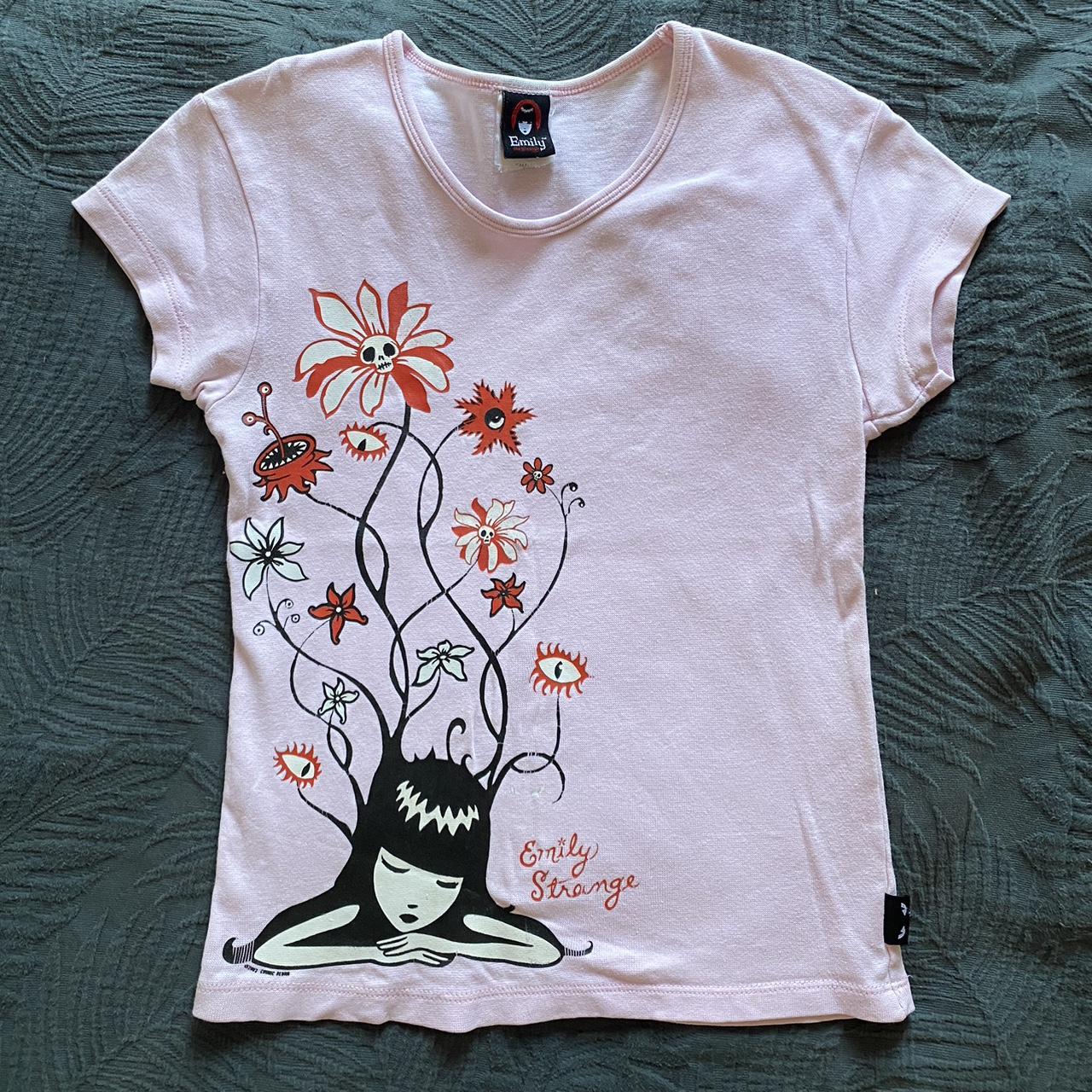 2004 Emily The Strange baby tee 🎀 no size on the... - Depop