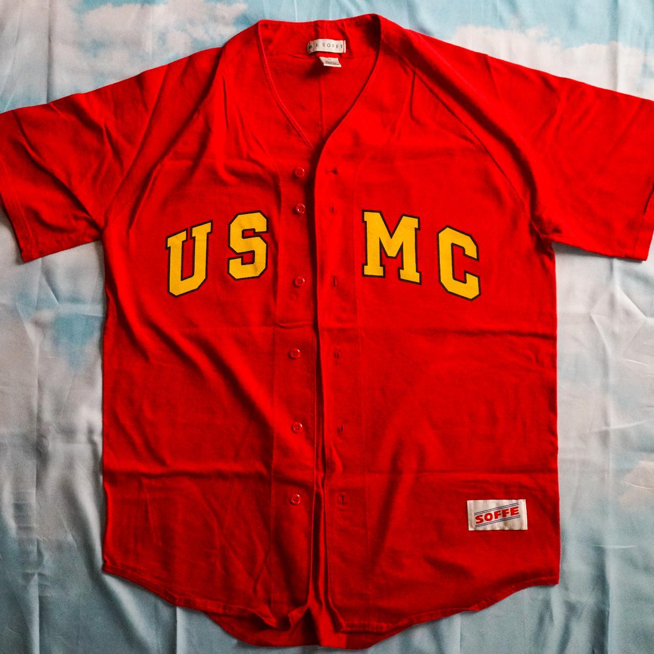 US Marine Corps #USMC baseball jersey in red and... - Depop