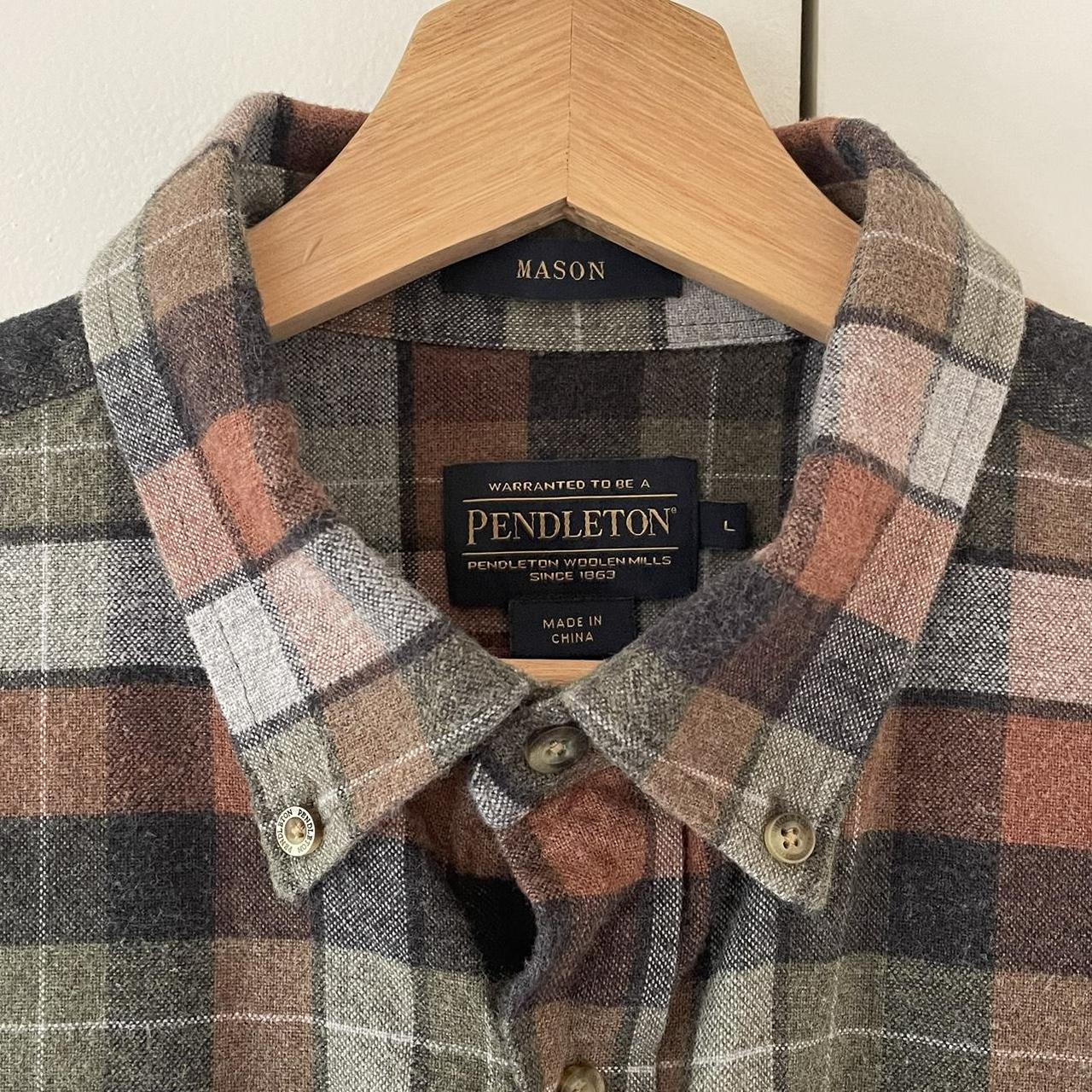 Pendleton Mason size large cotton flannel in rustic... - Depop
