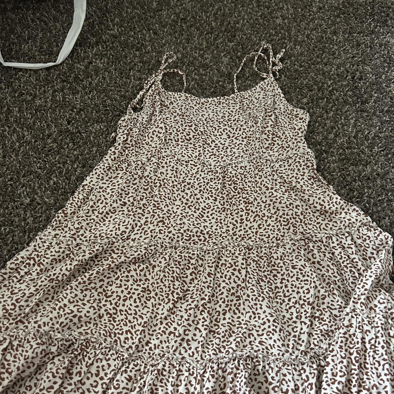 ROMWE cheetah mini dress size M (hole in back off... - Depop