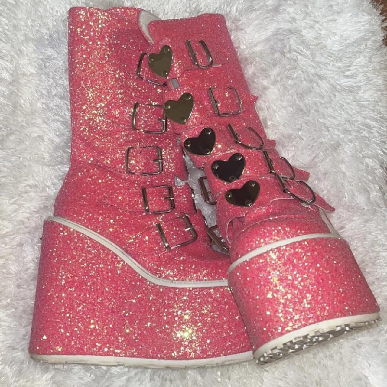 Lovesick trinity rave boots with a 3” platform and a... - Depop