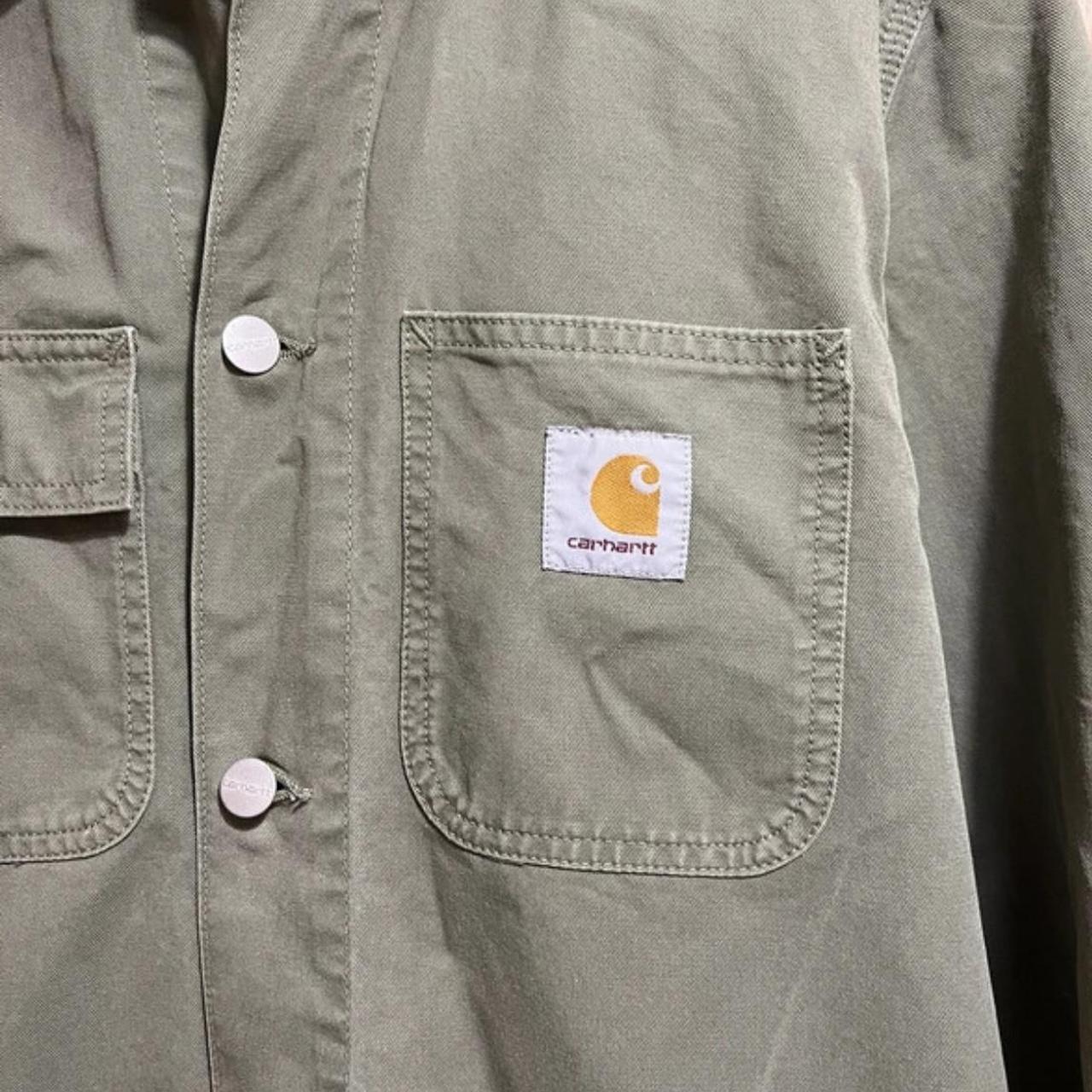 Carhartt Men's Khaki and Green Jacket | Depop