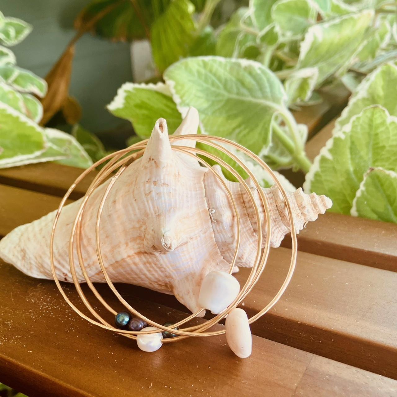 Hand Made in Hawaii bangles!! 14-karat gold, fresh... | Depop