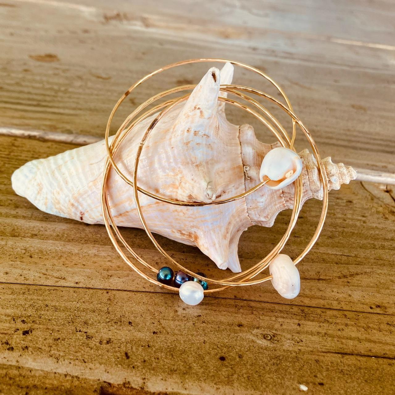 Hand Made in Hawaii bangles!! 14-karat gold, fresh... | Depop