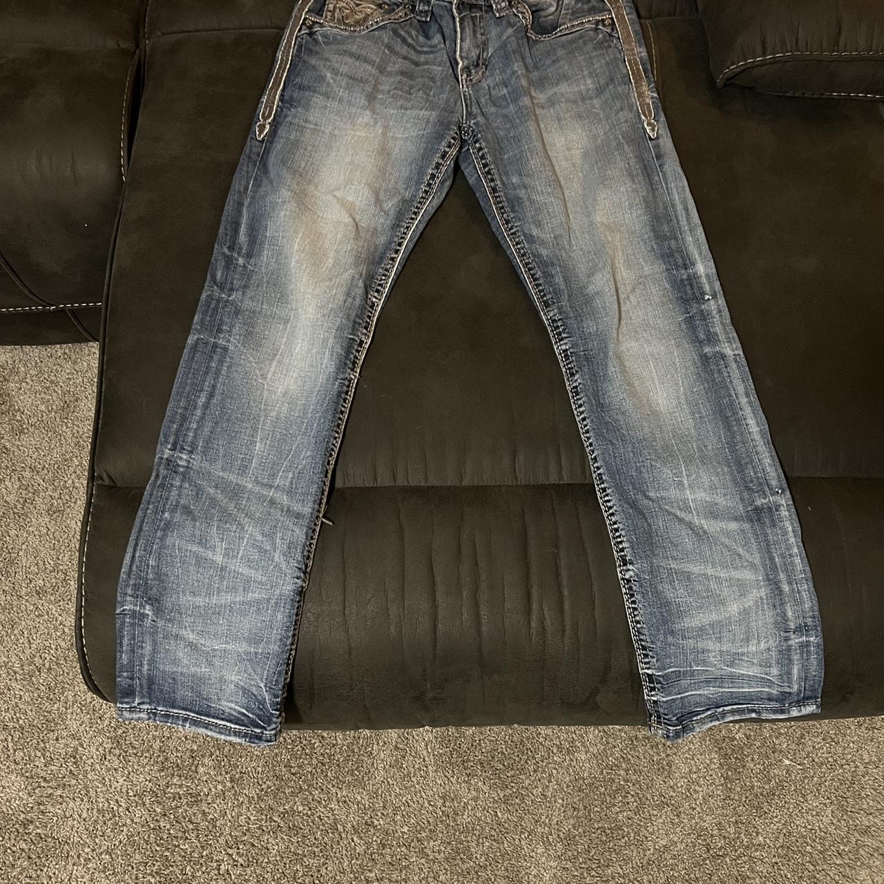 Rock Revival Jeans Mens Size 34 Lightly Worn... - Depop