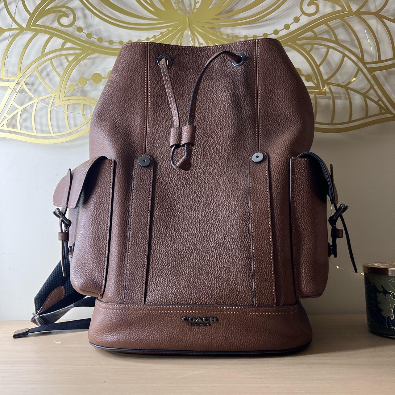 Over sized extra #leather backpack that can fit your... - Depop