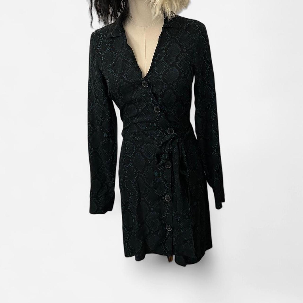 Stunning emerald green snake pattern dress from... | Depop