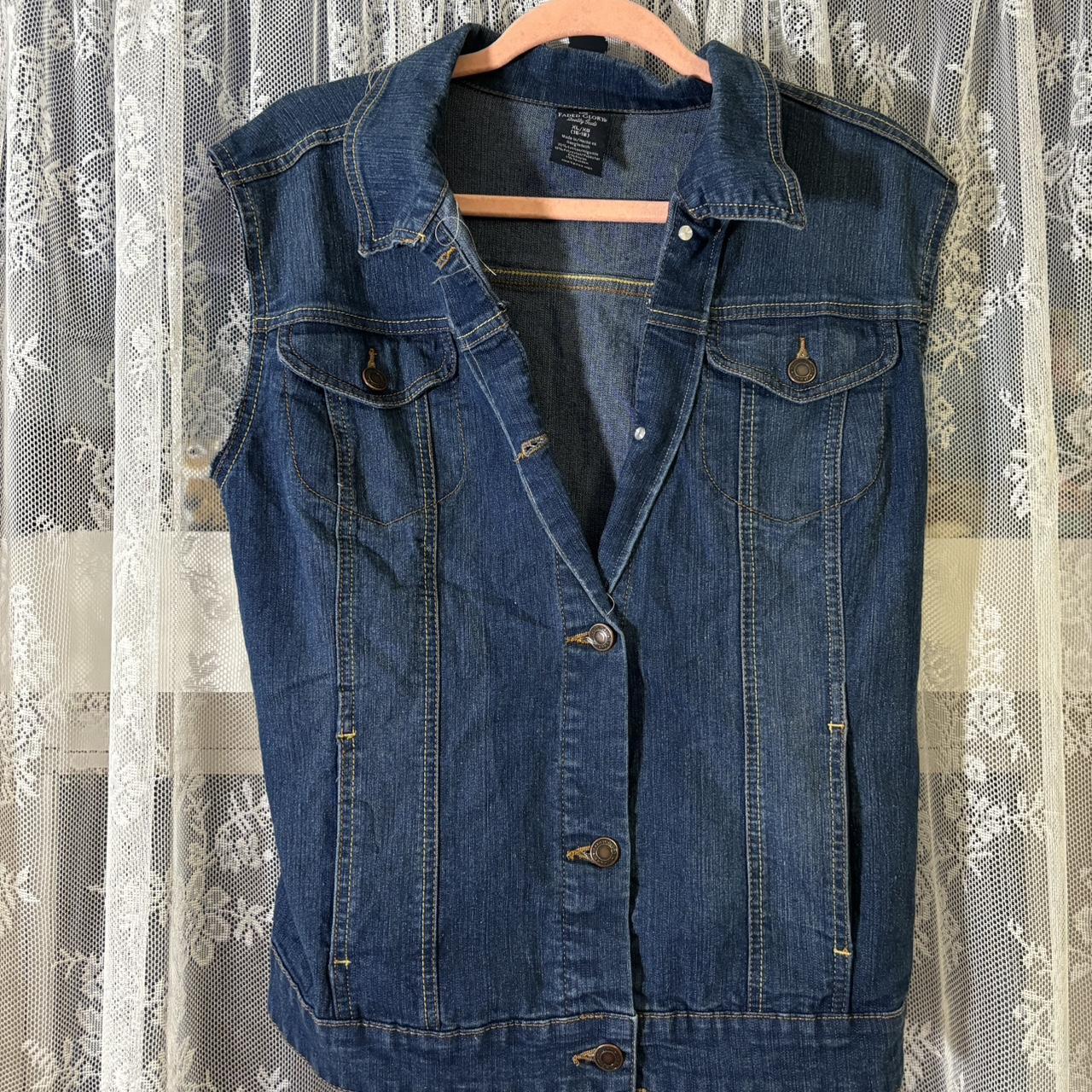 Altered denim vest - Depop