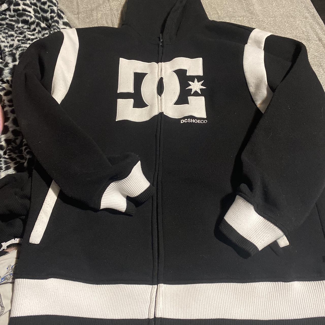 Dc hoodie size xxl one stain inside the... - Depop