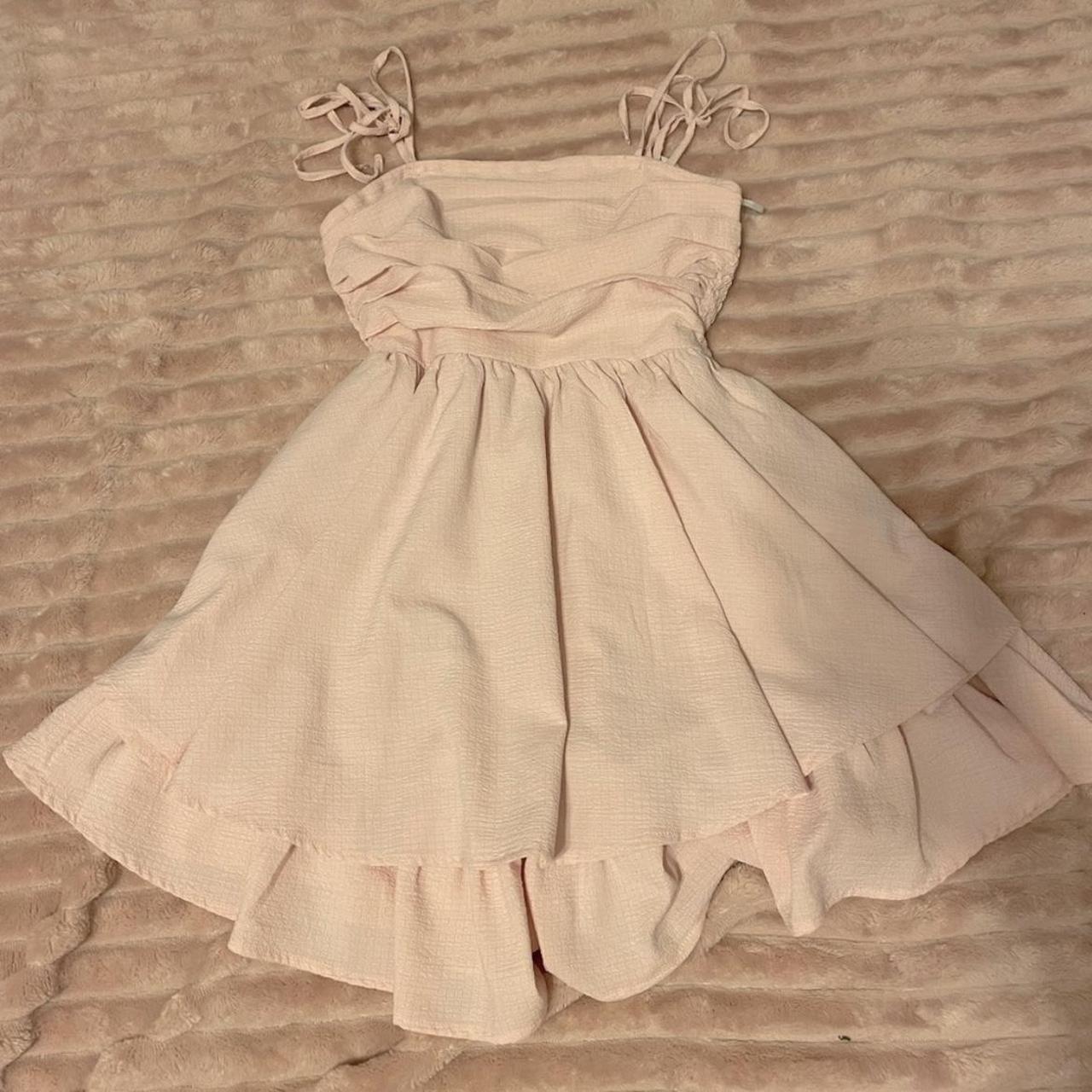Shein light pink flowy dresse. Super cute, I wore it... - Depop
