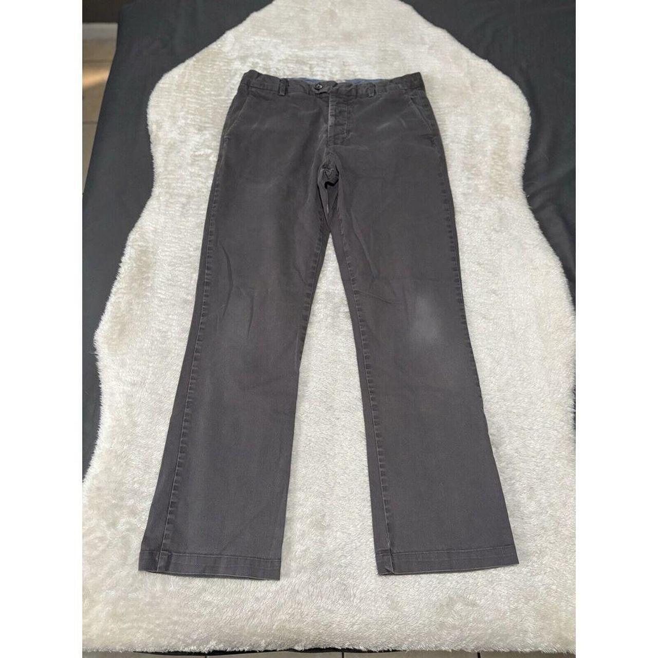 Gustin Mens Gray Straight Preppy Washed Pants Size... | Depop