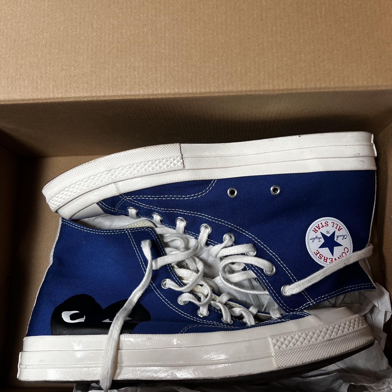 Converse x cdg blue - Depop