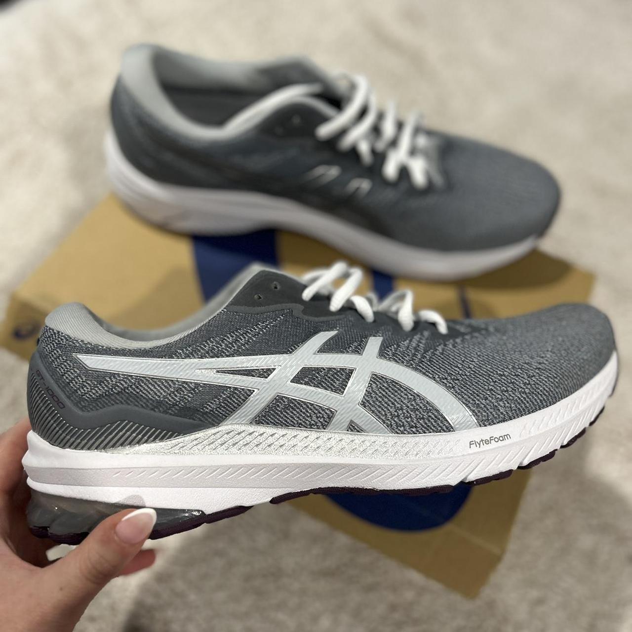 ASICS grey and white Brand New Size US12 #asics... - Depop