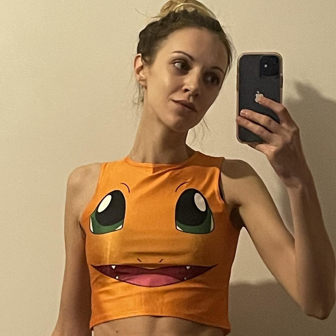 Pokémon Women's Orange Crop-top | Depop