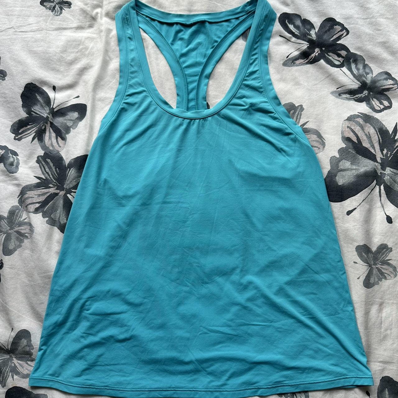 Cute blue alo running top 🦋 Very vibrant and light... - Depop