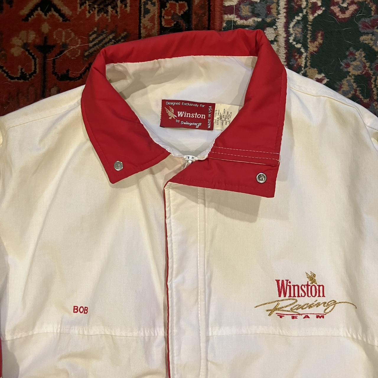 80s Winston Racing Team “Bob” jacket in white and... | Depop