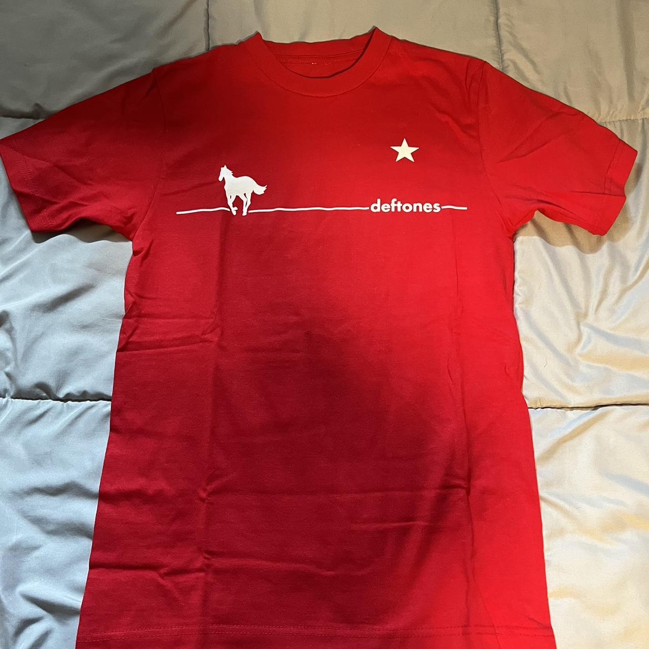 Deftones Red Tshirt Size: Unisex Small #Deftones - Depop