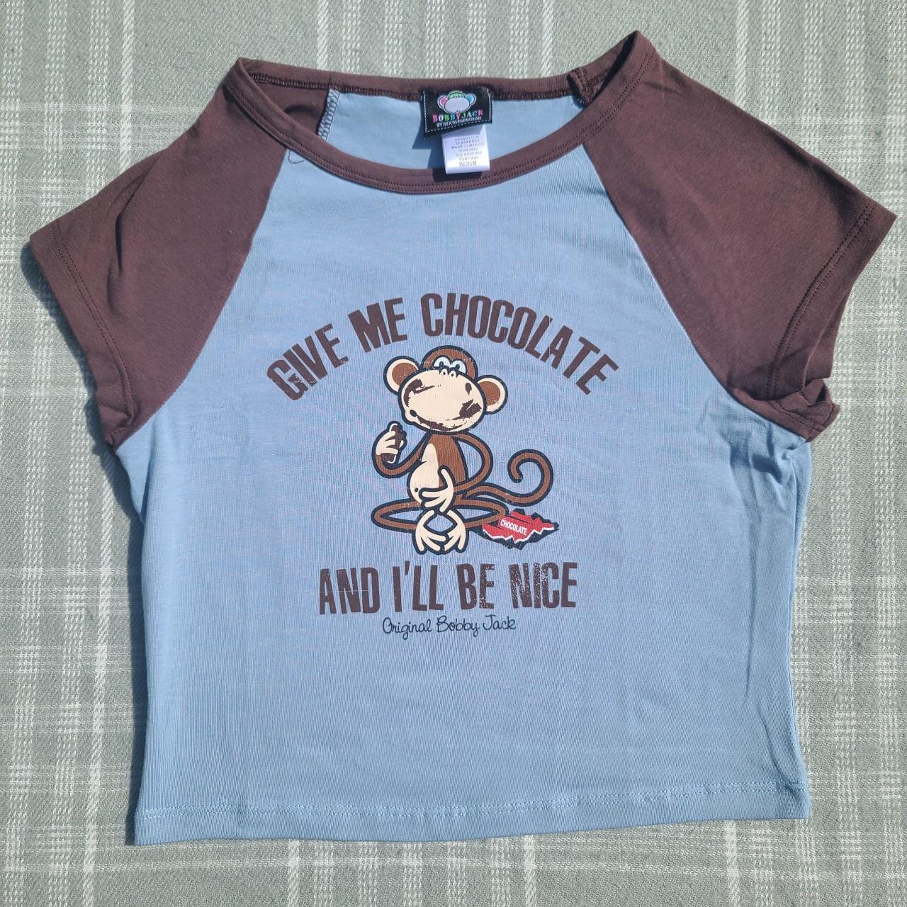 bobby jack monkey "give me chocolate and i'll be... - Depop