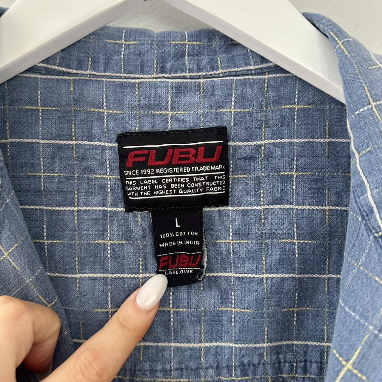 Fubu streetwear button up shirt 100% cotton Men’s... - Depop