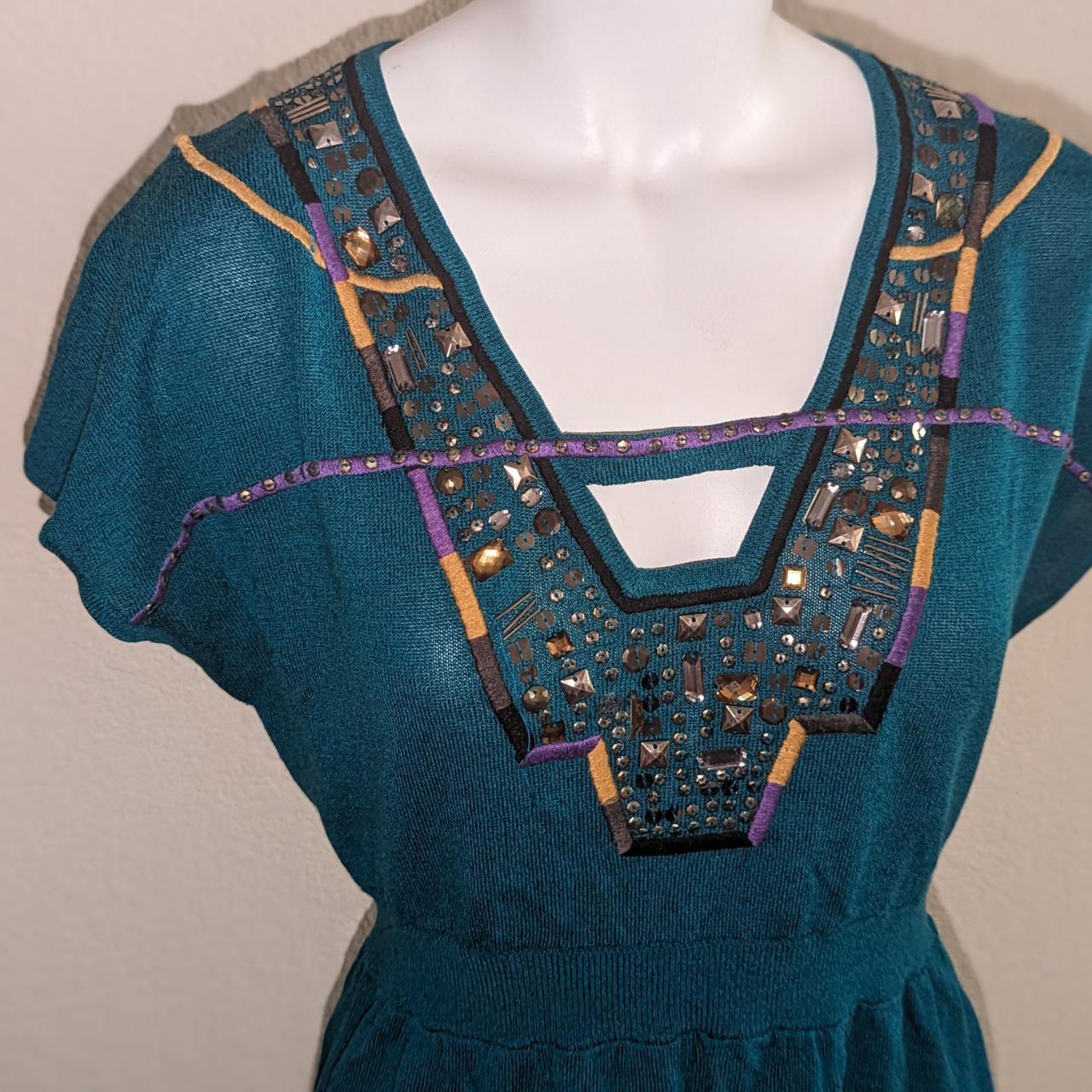 Nanette Lepore embroidered beaded mini dress - size... - Depop