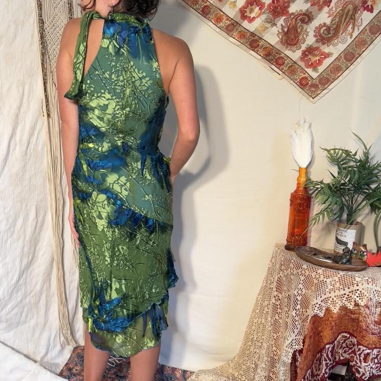 Joseph Women's Blue and Green Dress | Depop