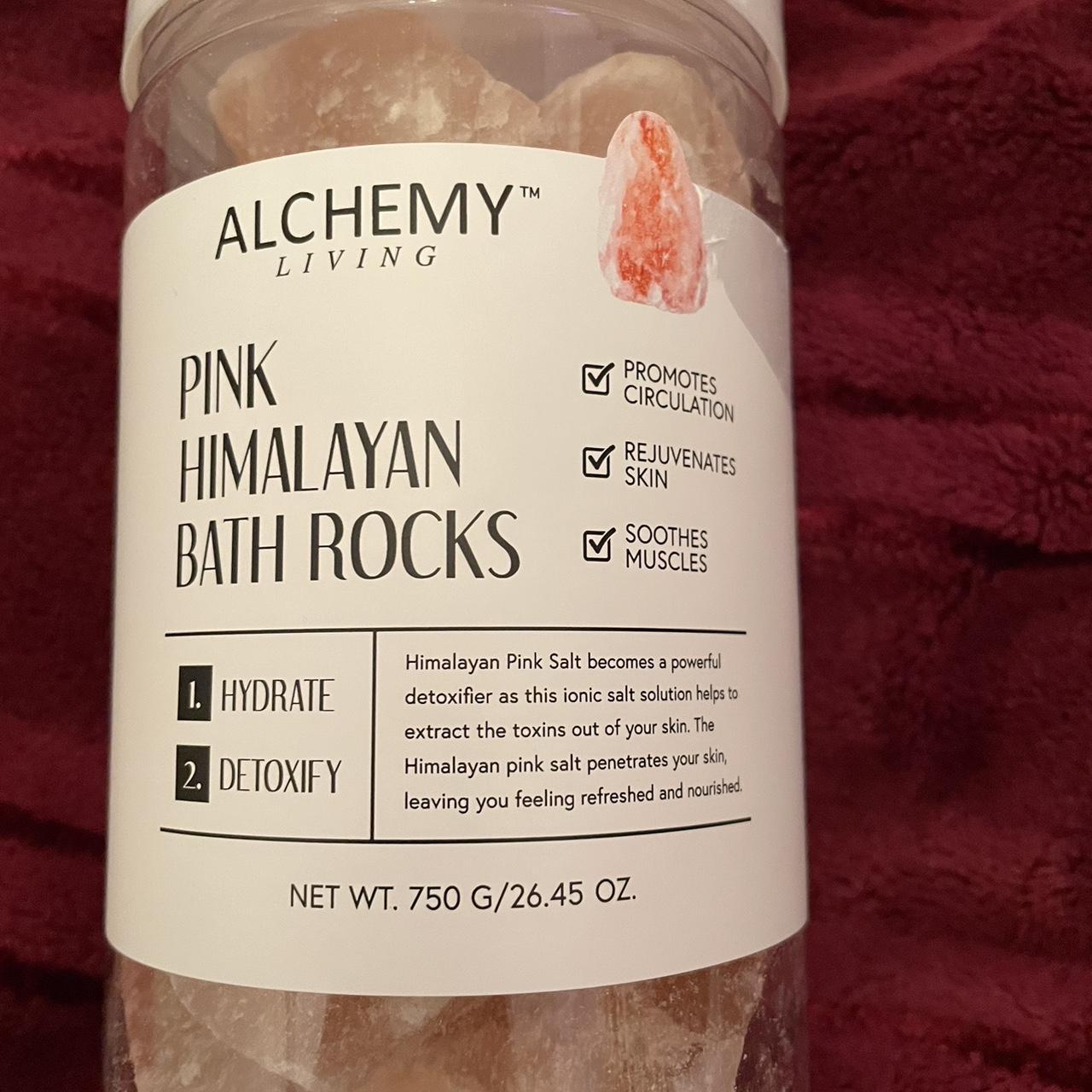 alchemy living pink himalayan bath rocks unused +... - Depop
