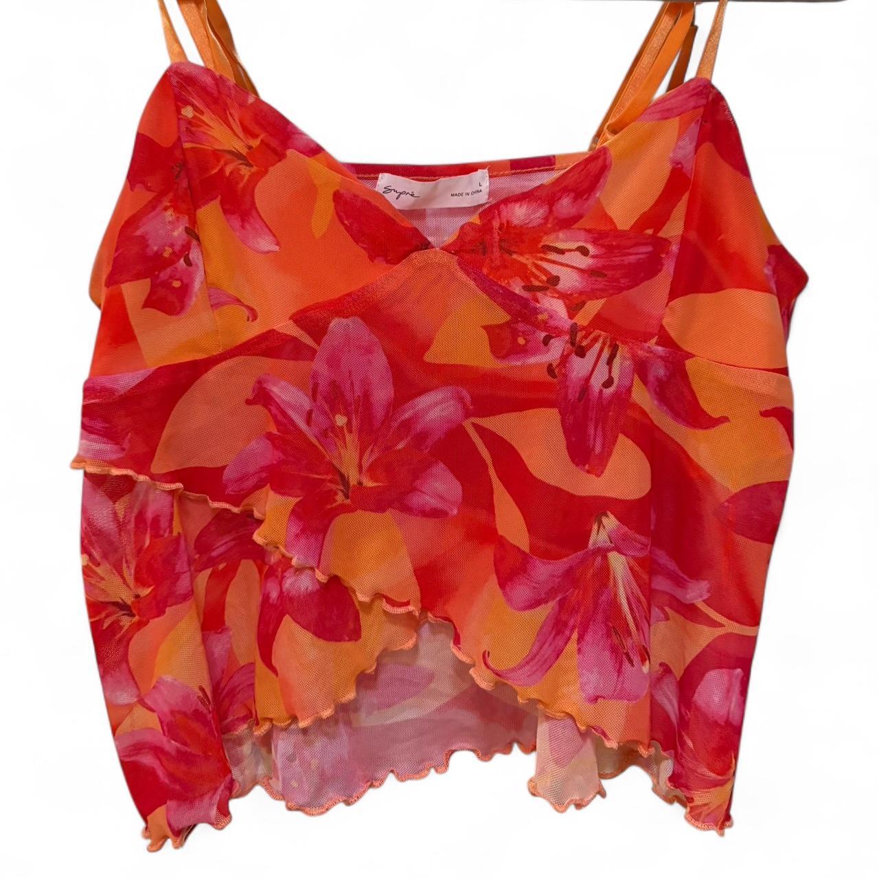 Supre viral top Worn once Super cute pattern Size L | Depop