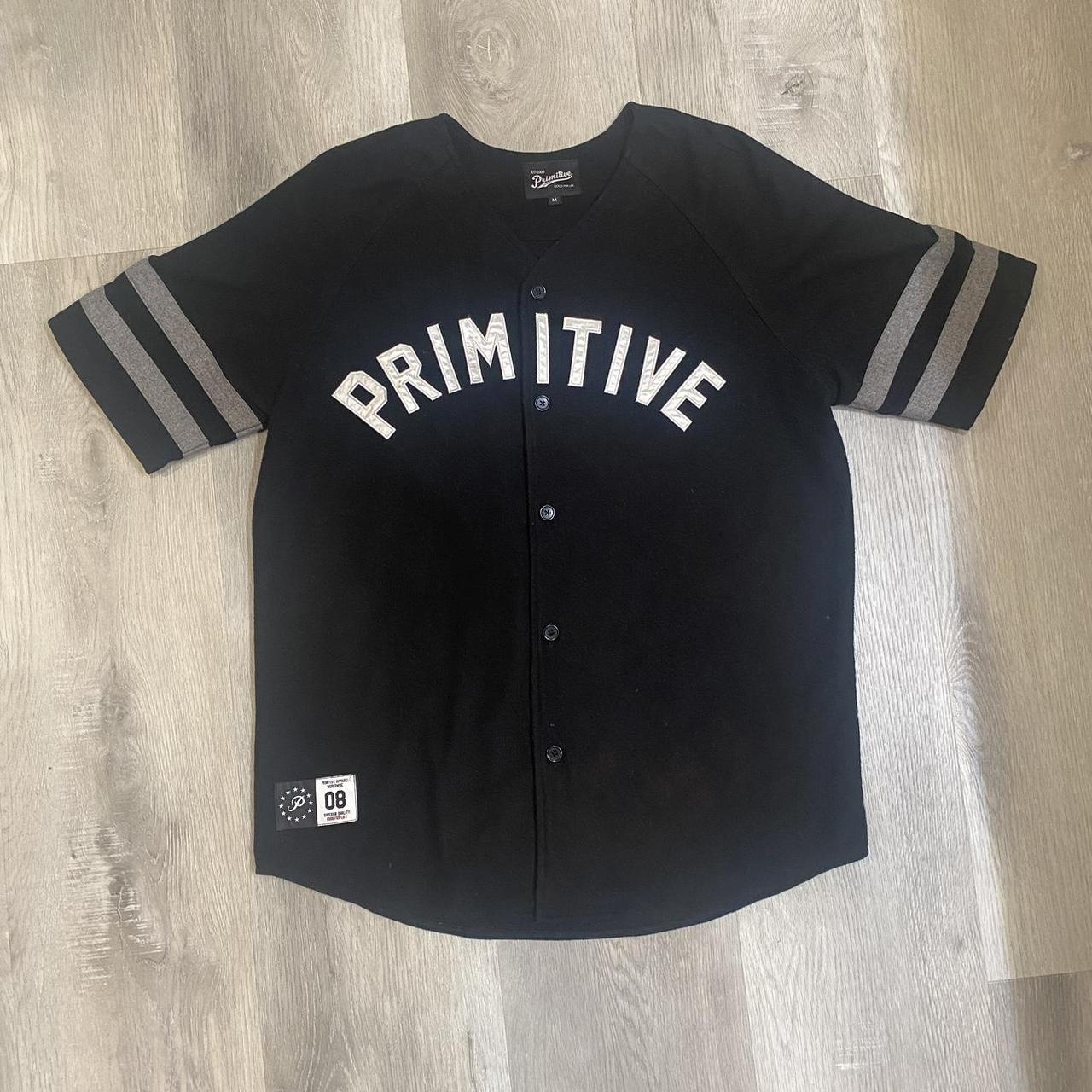 Black and grey Primitive baseball jersey #skater | Depop
