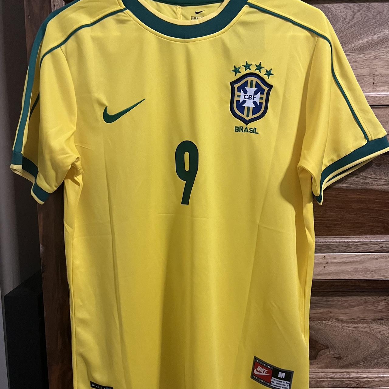 1998 Brazil Nike Ronaldo/R9 Home Jersey | Brand New... - Depop