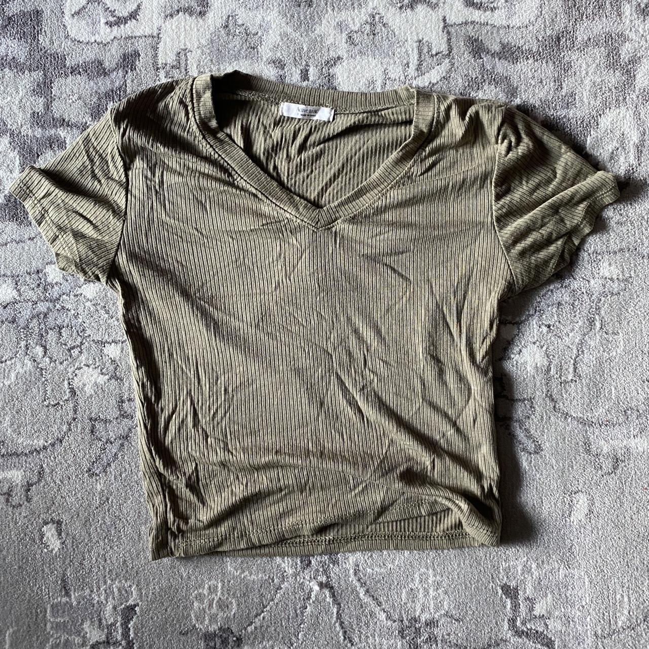 Cropped slightly ribbed shirt, Active Basic brand - Depop